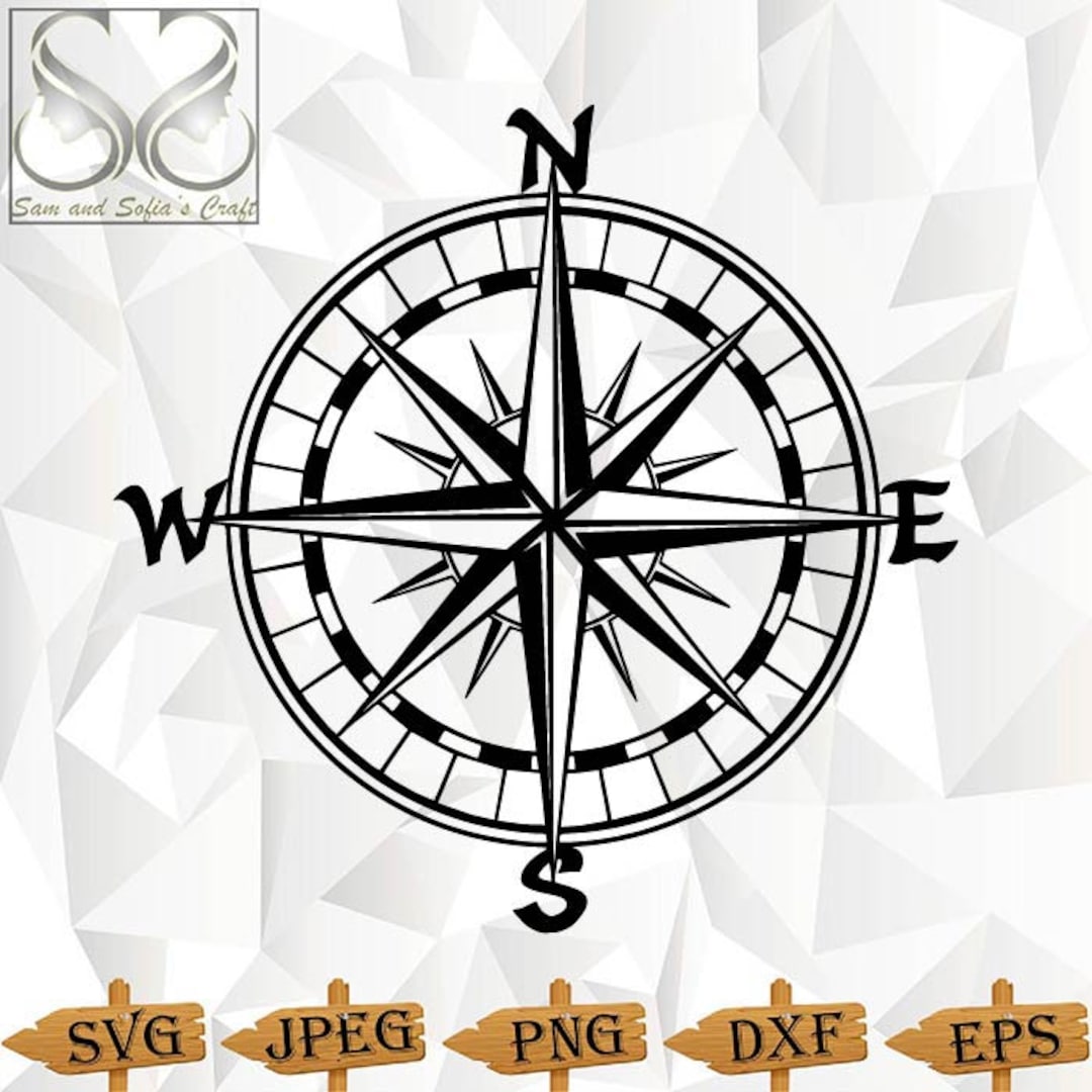 Compass Svg | Adventure Compass Svg | Camper Compass Svg | Nautical ...