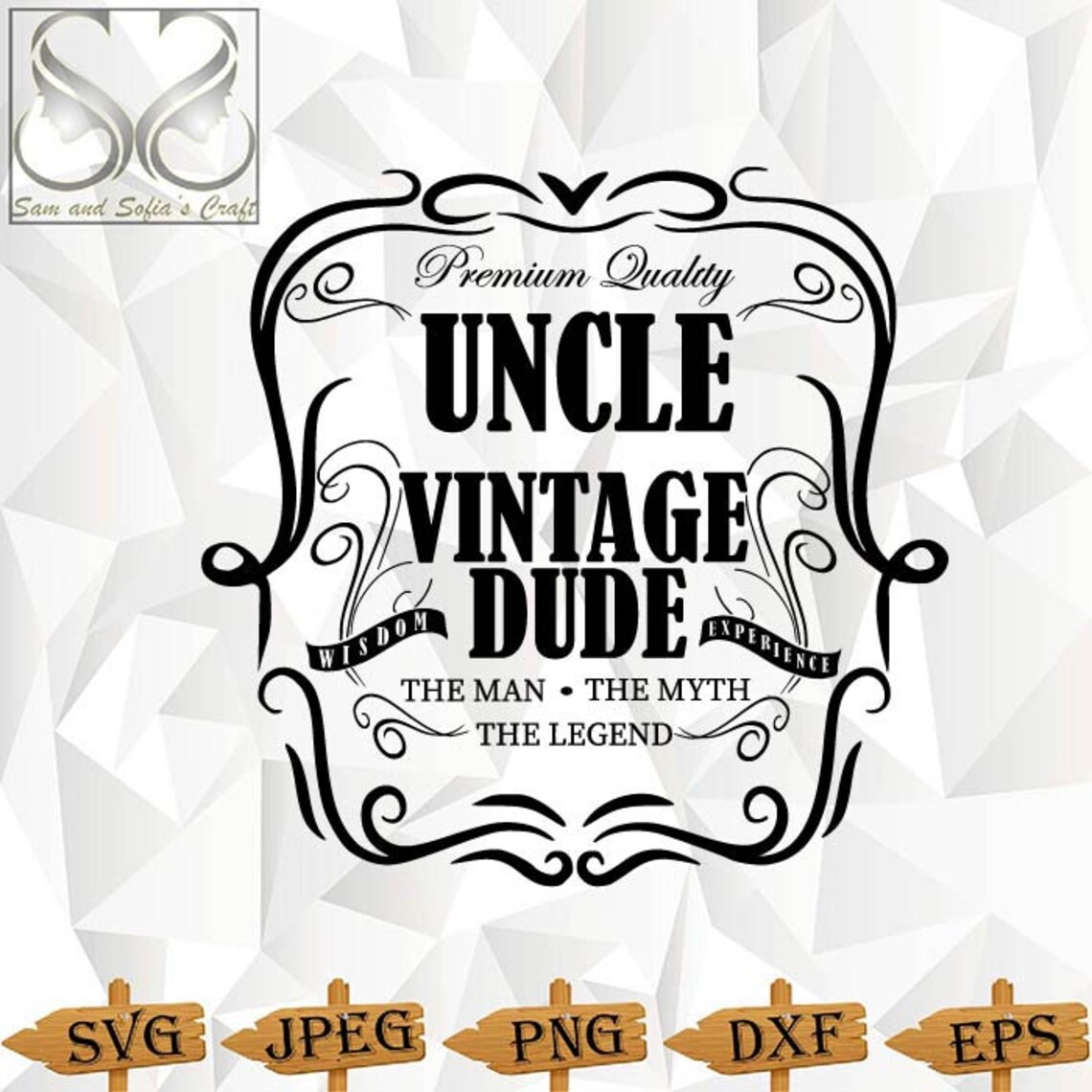 Uncle the Man the Myth the Legend Svg Vintage Dude Svg Uncle Svg Uncle ...