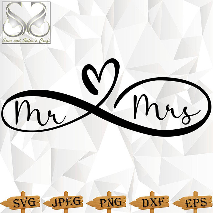 Infinity Svg Minimalist Design Svg Couple Svg Mr and Mrs Svg Infinity ...