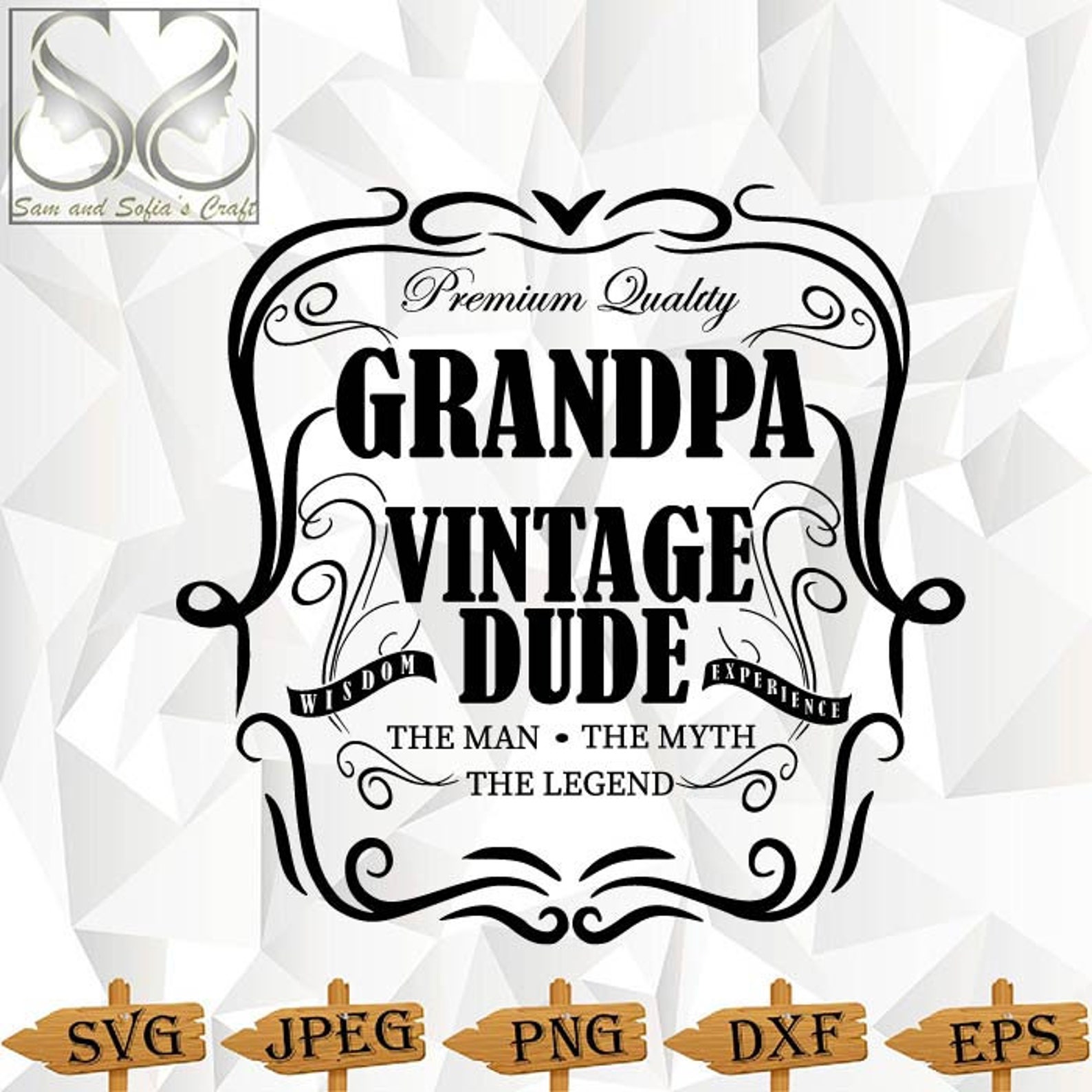 Grandpa Svg Png Vintage Dude Svg Best Grandpa Svg Premium Quality Svg ...