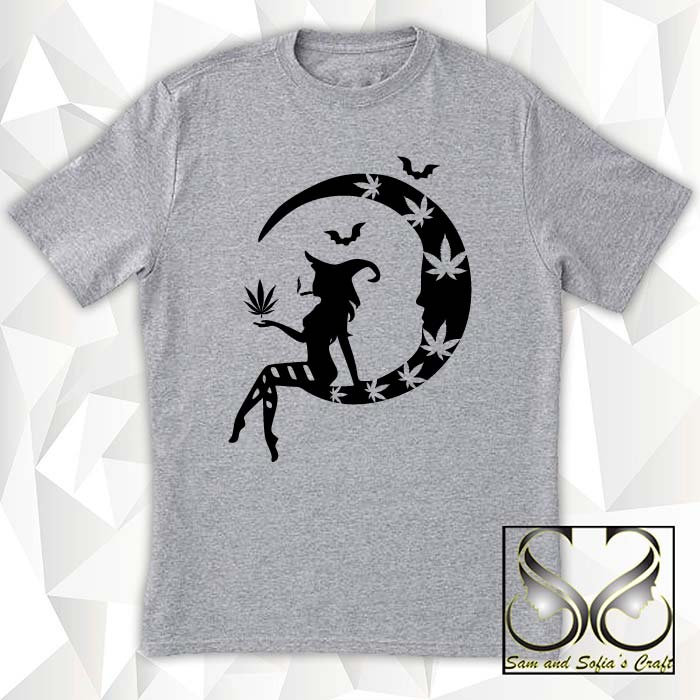 Witch Cannabis Svg Smoking Witch Svg Moon Witch Svg Halloween Svg Weed ...