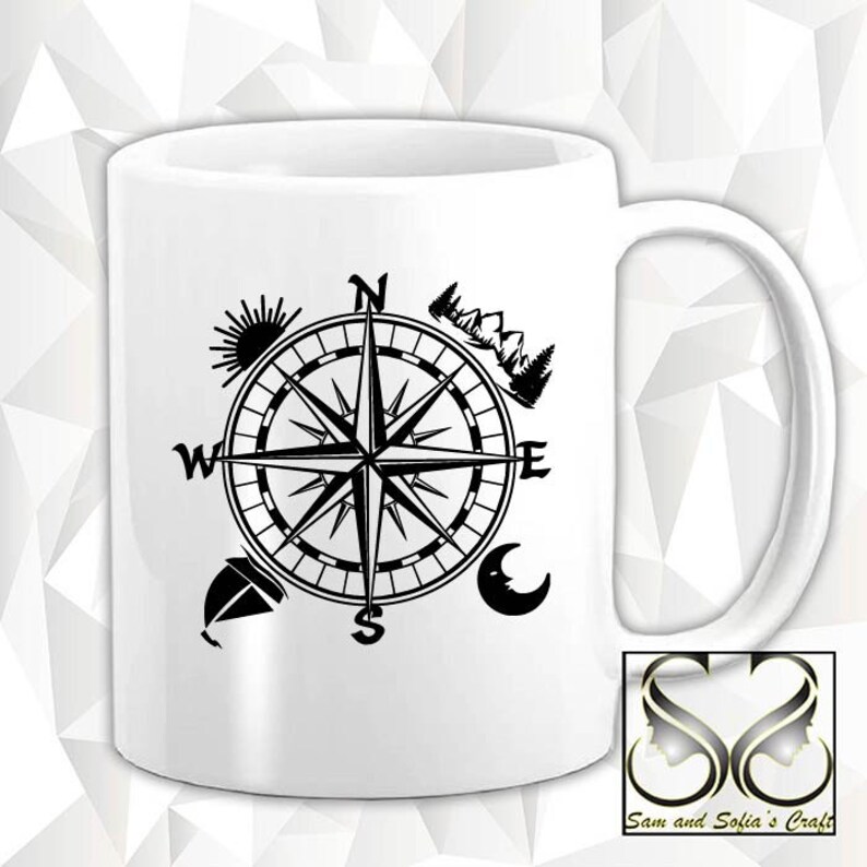 Travel Compass Svg | Adventure Compass Svg | Compass Clipart Svg ...