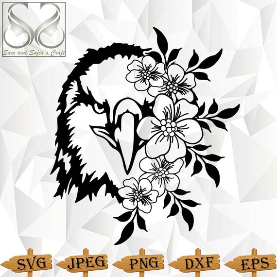 Floral Eagle Svg Png Eagle Cut File Floral Eagle Clipart - Etsy