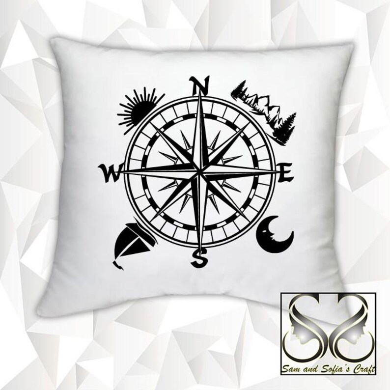 Travel Compass Svg Adventure Compass Svg Compass Clipart | Etsy