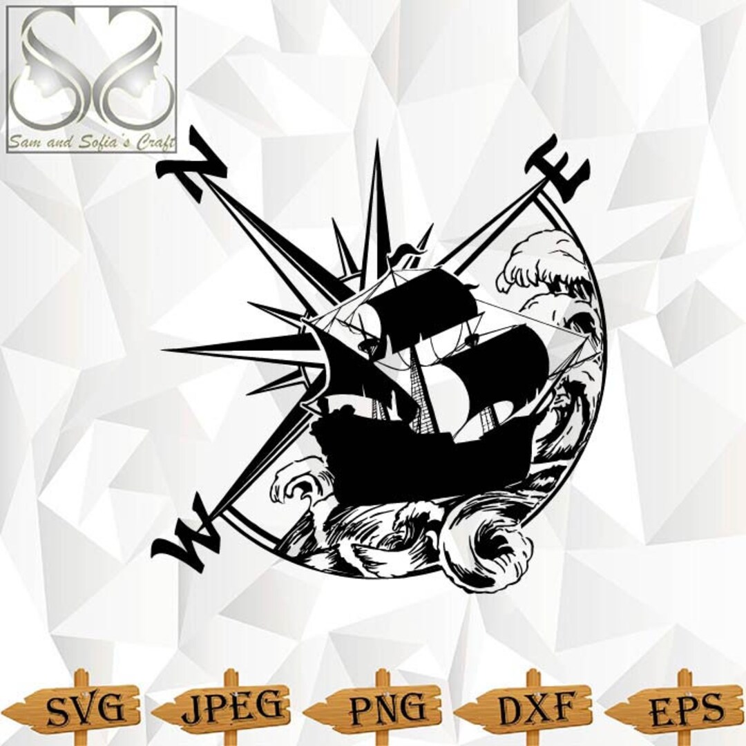 Salt Life Svg | Compass Svg | Navigation Svg | Nautical Compass Svg ...