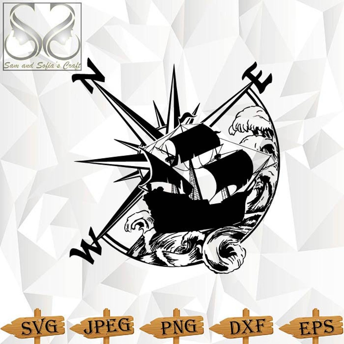 Salt Life Svg Compass Svg Navigation Svg Nautical Compass Svg ...