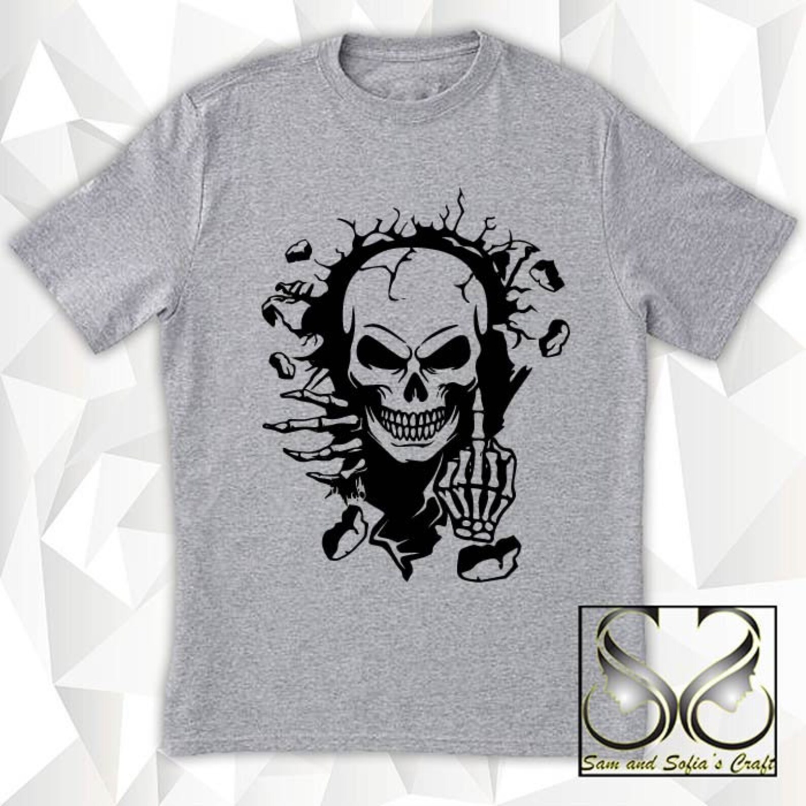 Skull in the Wall Svg |rebel Skull Breakthrough Svg | Skeleton Svg ...
