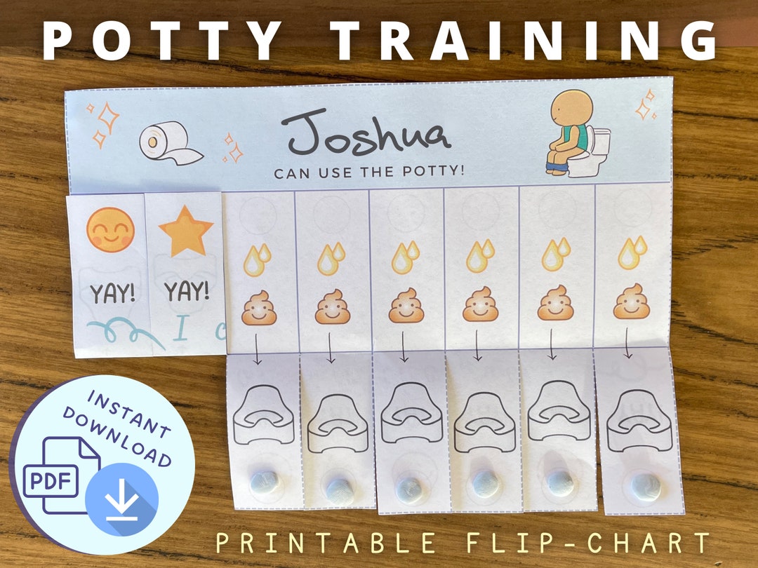 Potty Training Chart, Printable, Potty Chair Reward Chart, Toilet ...