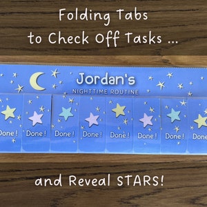 Editable Bedtime Routine Chart, Printable Folding / Flip Chart : Kids ...