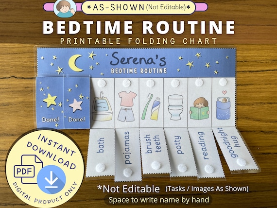 Autism Sensory Products For Kids Daily Routine Chart For Kids Fillable ...