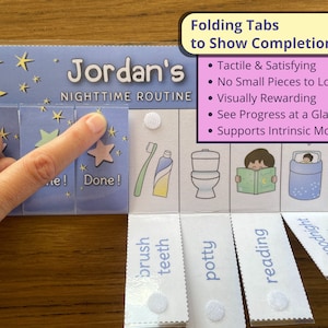 Editable Morning & Bedtime Routine Chart Bundle, Printable Folding ...