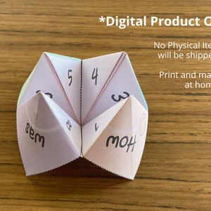 How Was Your Day? Cootie Catcher Printable, Paper Toy, Printable Games ...