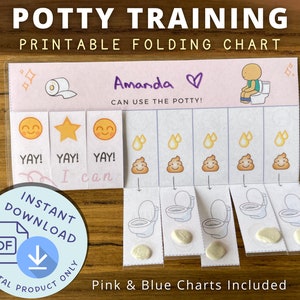 Potty Training Chart Printable, Visual and Interactive, Toilet Training ...