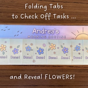 Editable Morning Routine Chart, Printable Folding / Flip Chart : Kids ...