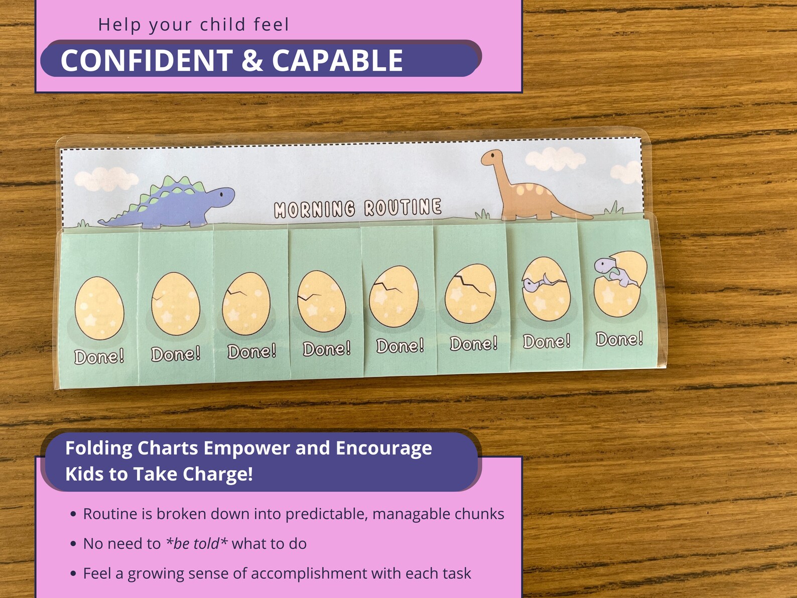 Morning Routine Chart, Printable Folding / Flip Chart : Kids Daily ...