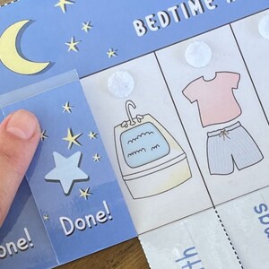 Editable Bedtime Routine Chart Printable Folding / Flip Chart - Etsy Canada