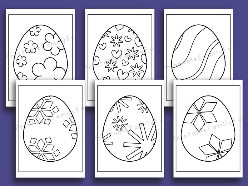 Jumbo Easter Egg Coloring Pages: Simple Toddler Craft Activity ...