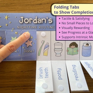 Editable Bedtime Routine Chart, Printable Folding / Flip Chart : Kids ...