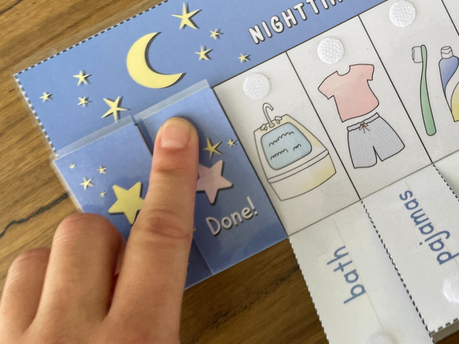 Nighttime Routine Chart, Printable Folding / Flip Chart : Kids Daily ...
