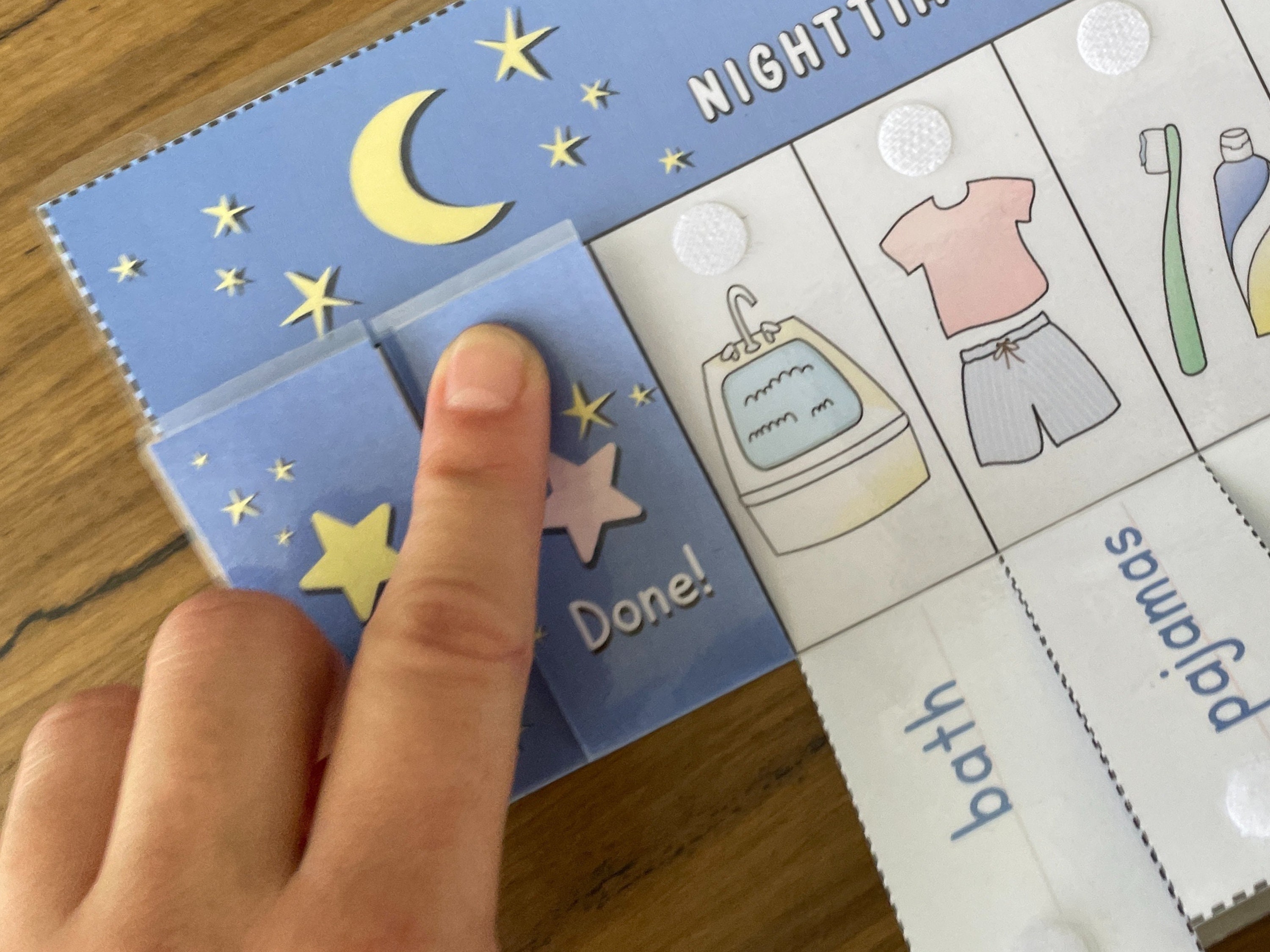 Nighttime Routine Chart, Printable Folding / Flip Chart : Kids Daily ...