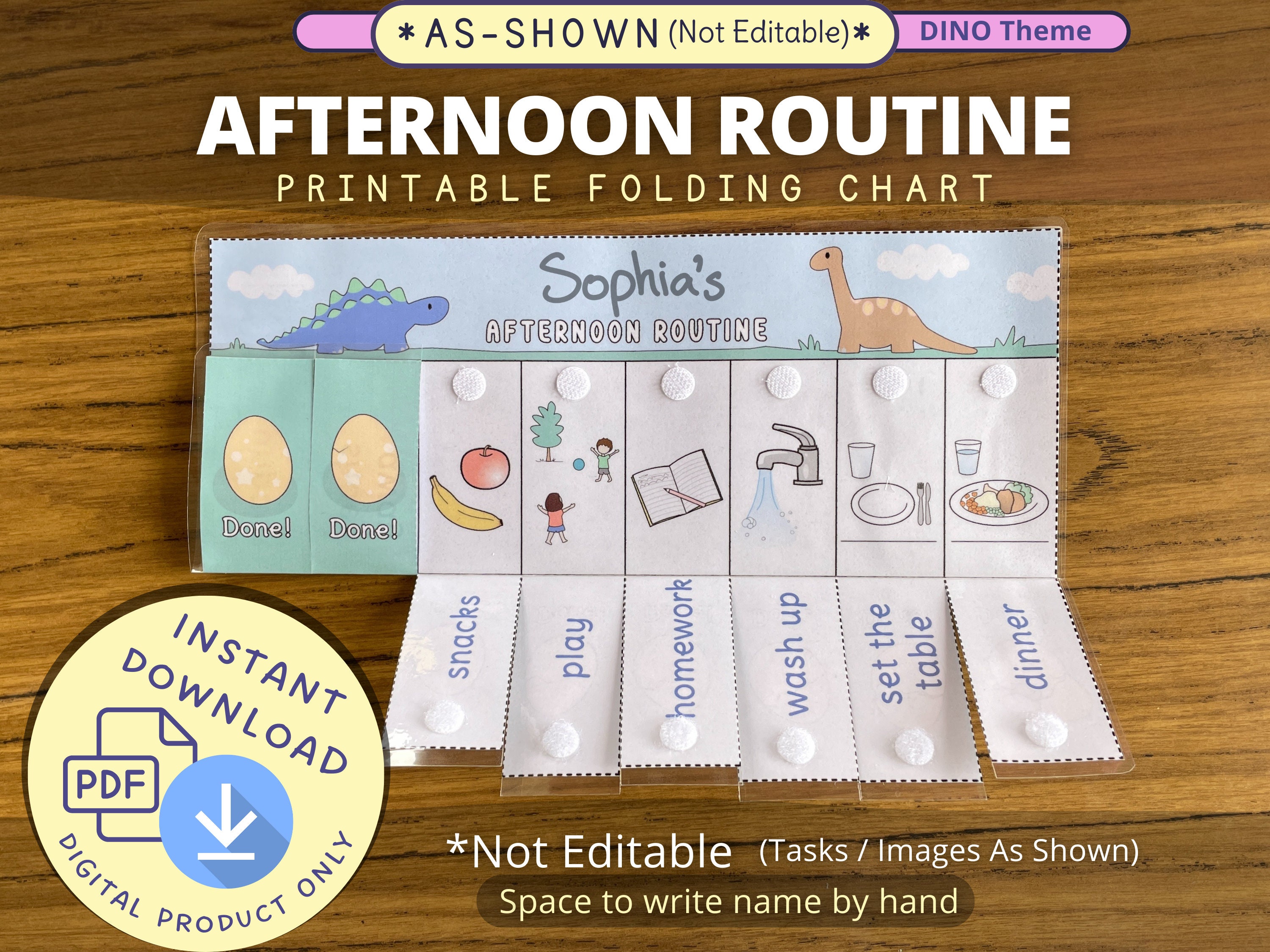 After School Routine Chart, Printable Folding Flip Chart, Daily After ...