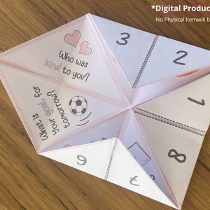How Was Your Day? Cootie Catcher Printable, Paper Toy, Printable Games ...