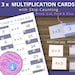 3 Times Tables Flash Cards, Printable Multiplication Flash Cards, Math ...