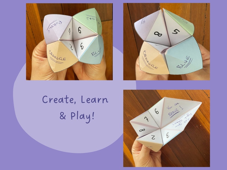 Blank Cootie Catcher Printable Template, Printable Games for Kids, Easy ...