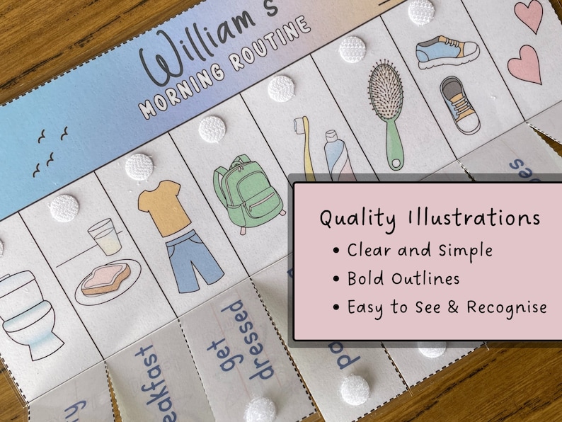 Morning Routine Chart Printable Folding / Flip Chart : Kids - Etsy ...