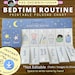 Bedtime Routine Chart, Printable Folding / Flip Chart : Kids Daily ...