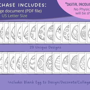 Jumbo Easter Egg Coloring Pages: Simple Toddler Craft Activity ...