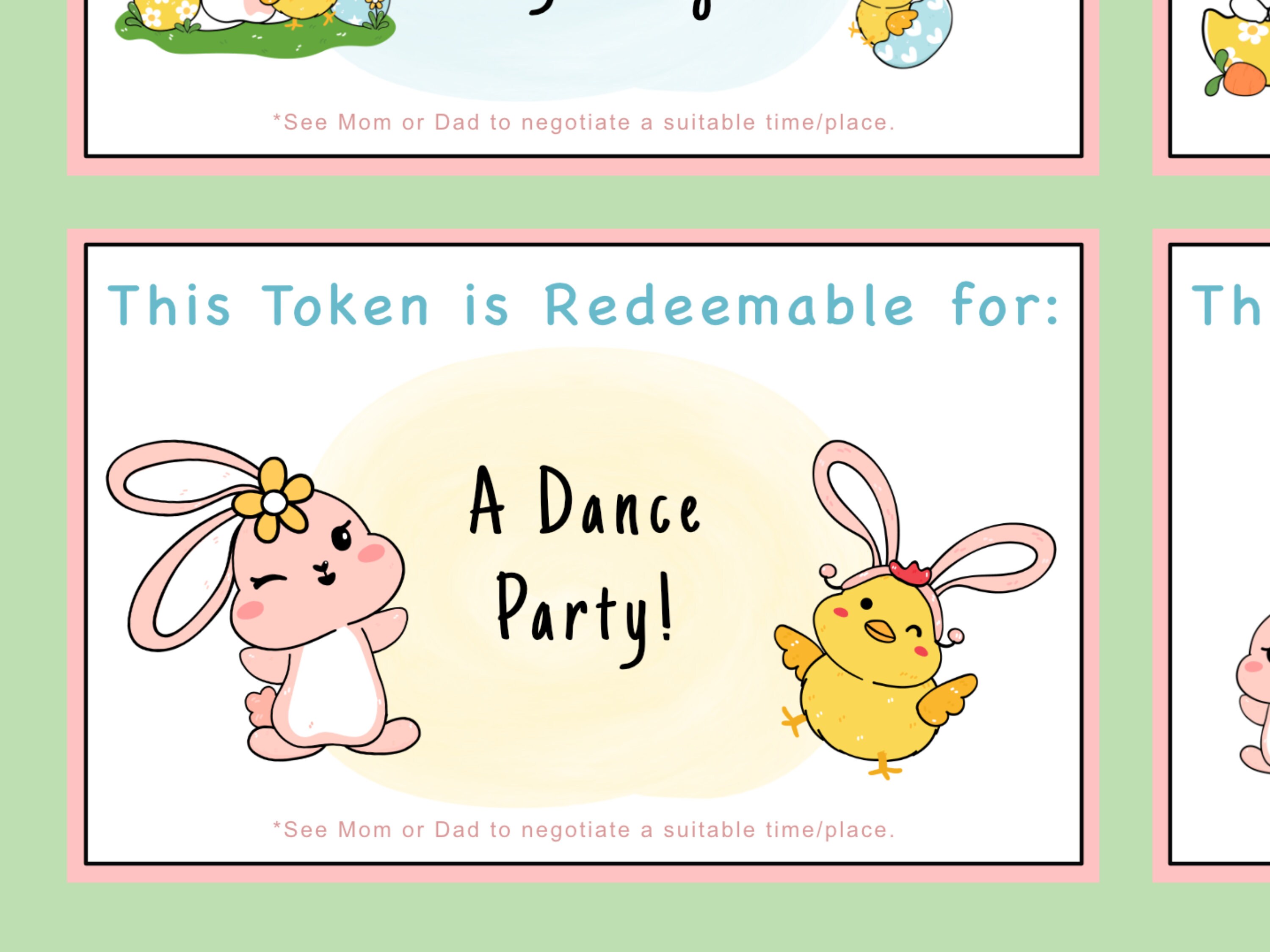 Easter Egg Tokens: Prinable Coupons Redeemable for Fun Family ...