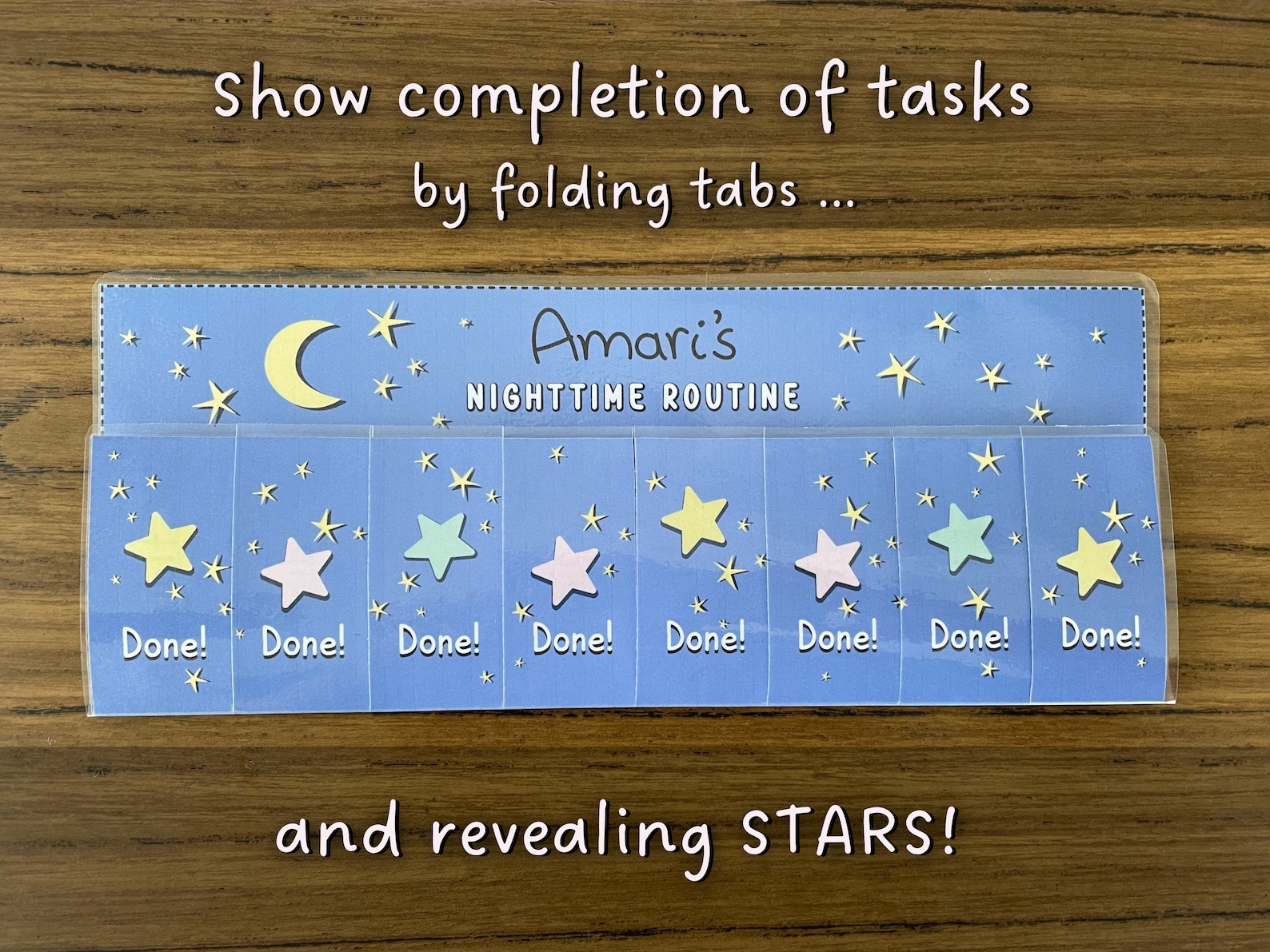 Nighttime Routine Chart, Printable Folding / Flip Chart : Kids Daily ...