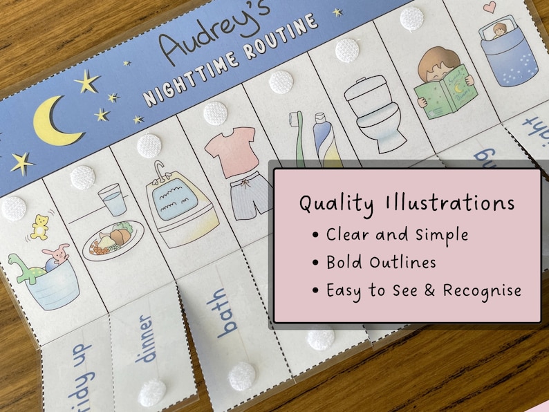 Nighttime Routine Chart Printable Folding / Flip Chart : Kids - Etsy