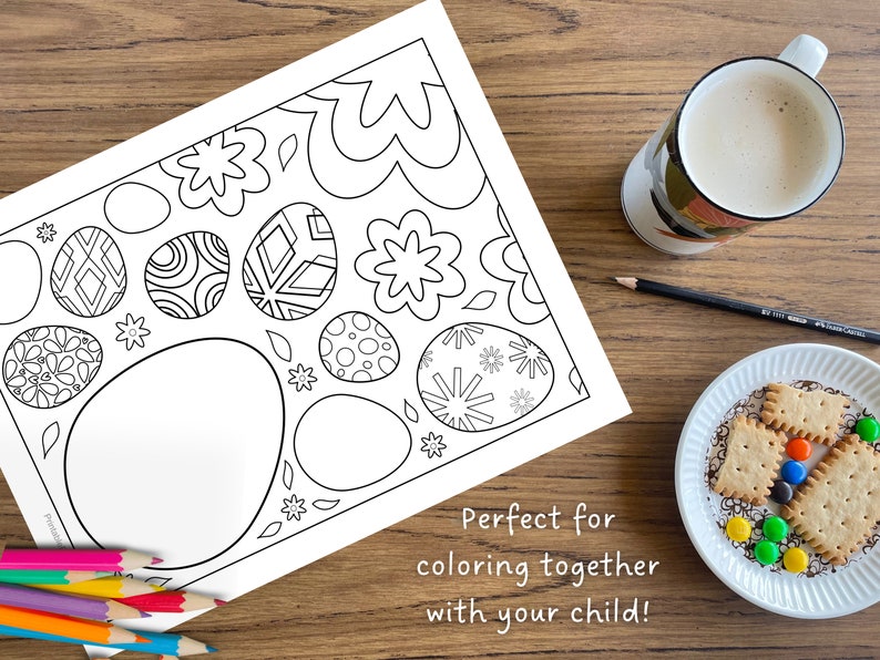 Easter Coloring Pages : Kids Easter Egg Coloring Printable With Blank ...
