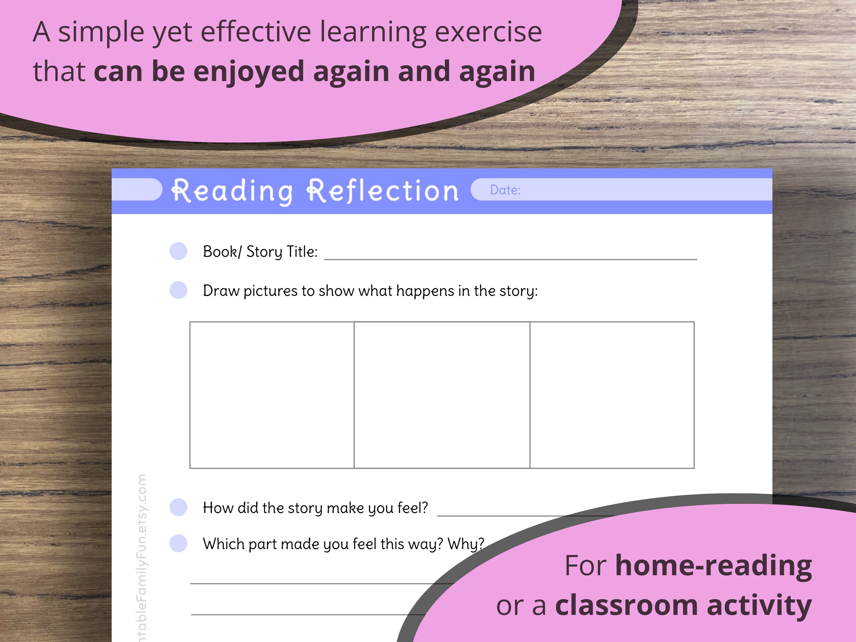 Reading Comprehension Worksheet, Printable Reading Journal, Kids ...