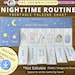 Nighttime Routine Chart, Printable Folding / Flip Chart : Kids Daily ...