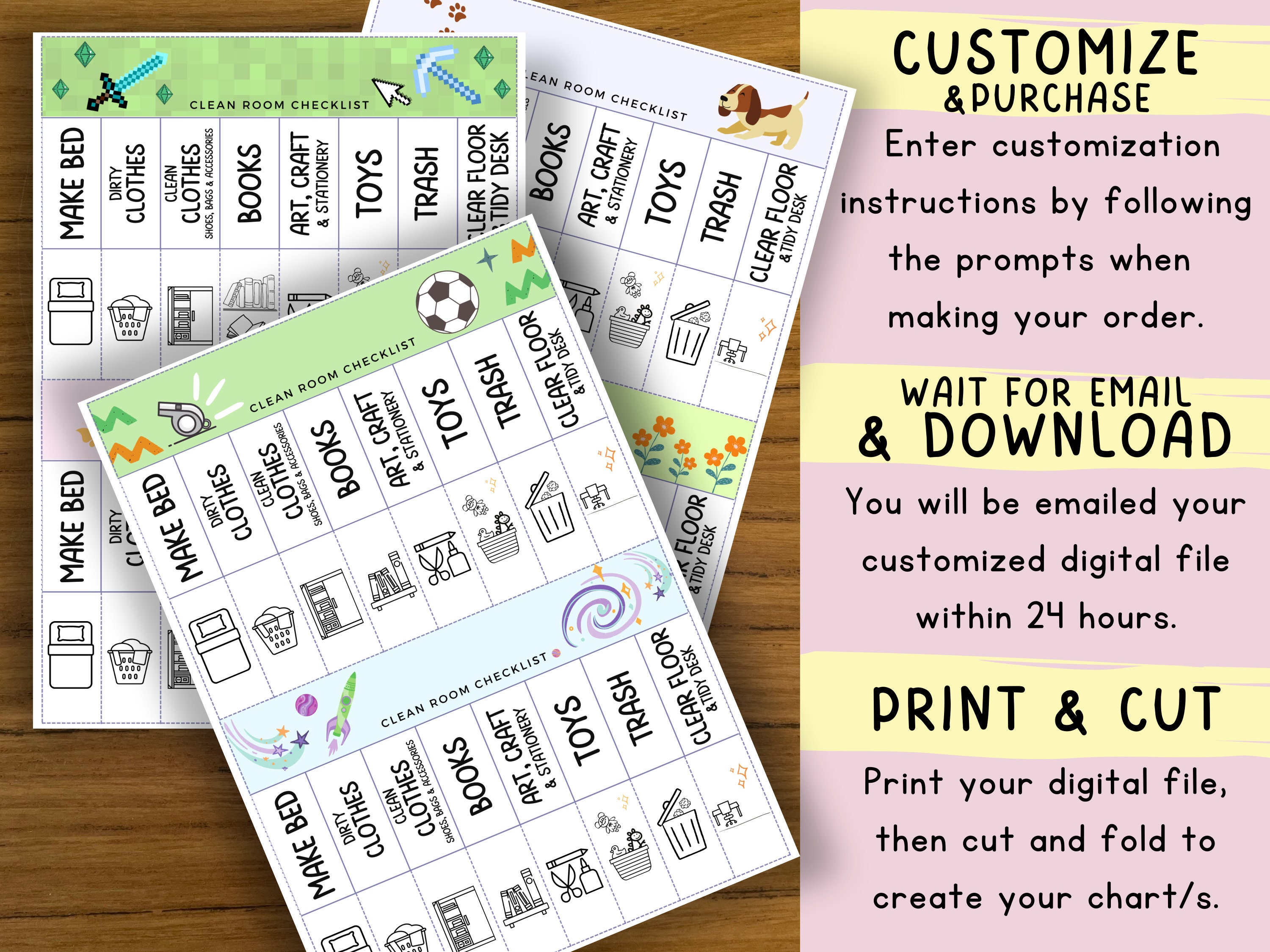 Customized Clean Room Chart Printable Digital File With - Etsy Australia