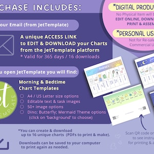 Editable Morning & Bedtime Routine Chart Bundle, Printable Folding ...