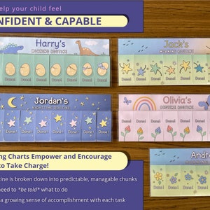 Editable Morning & Bedtime Routine Chart Bundle, Printable Folding ...