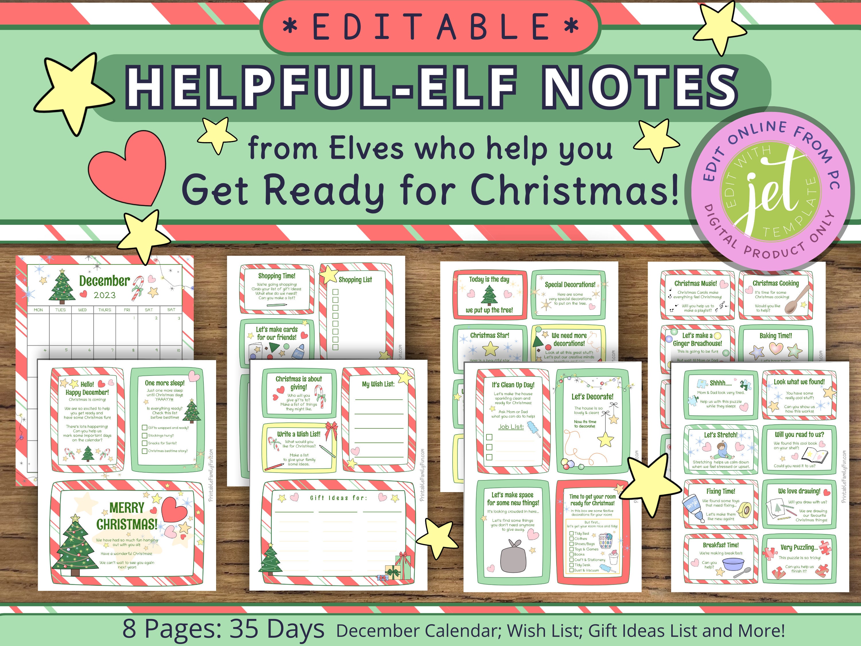 Editable Elf Notes: Printable Elf Kit With Letters From Santa's Helpers ...