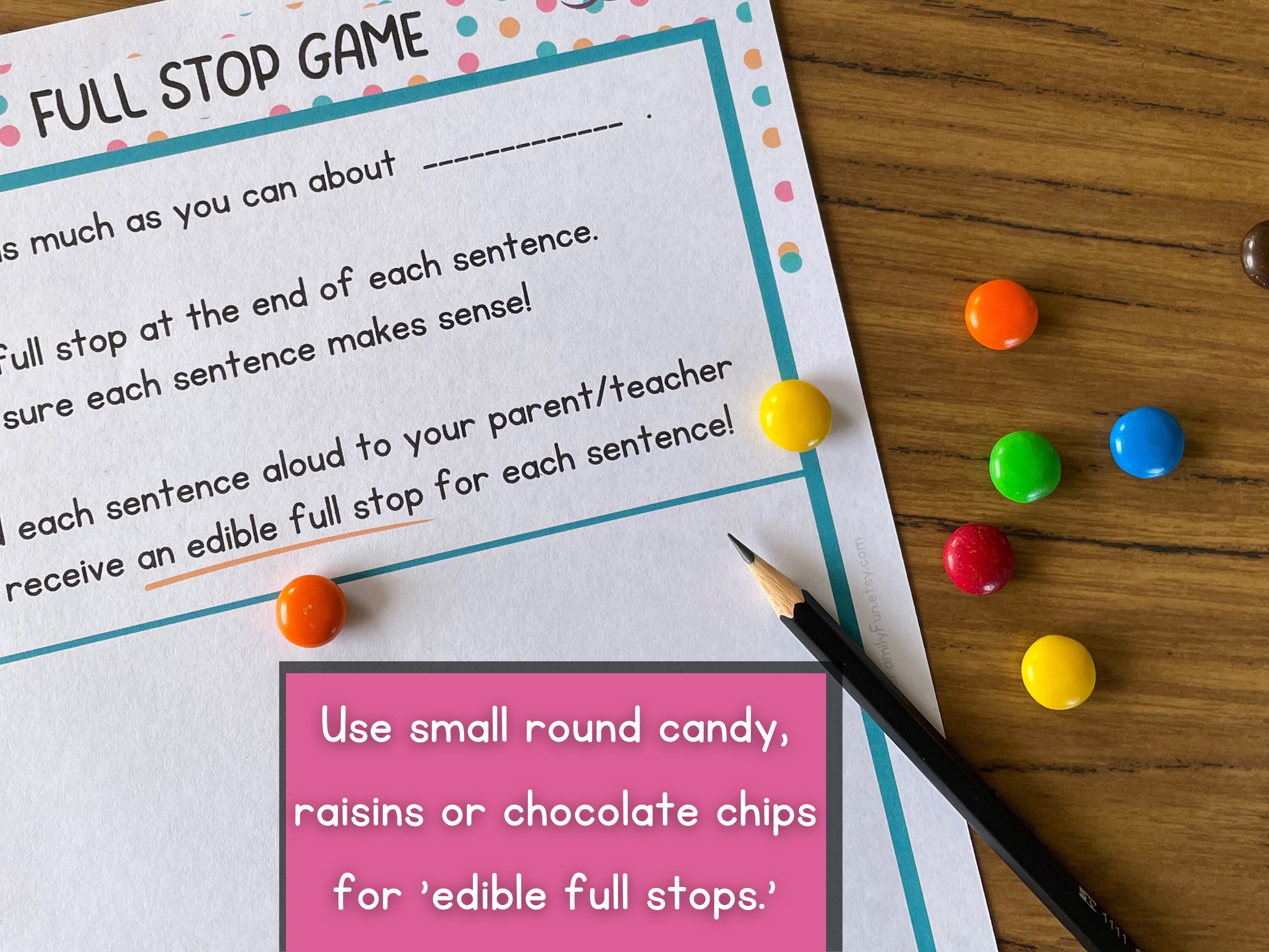 Full Stop Activity Writing Sentences With Full Stops - Etsy