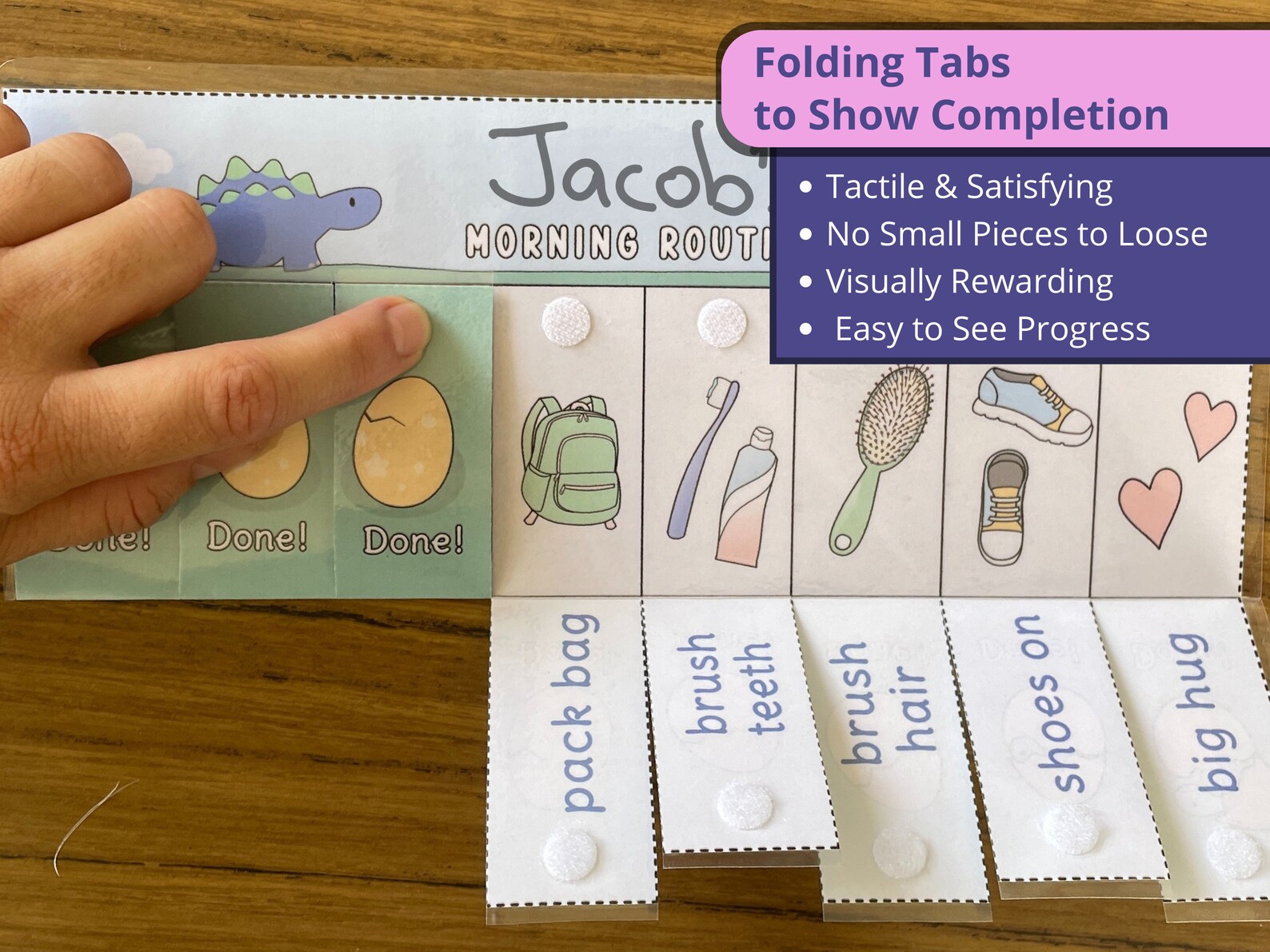 Morning Routine Chart, Printable Folding / Flip Chart : Kids Daily ...