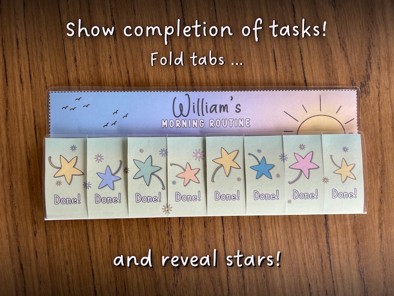 Morning Routine Chart, Printable Folding / Flip Chart : Kids Daily ...