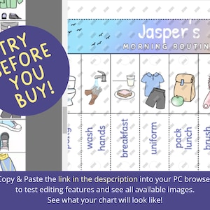 Editable Morning & Bedtime Routine Chart Bundle, Printable Folding ...