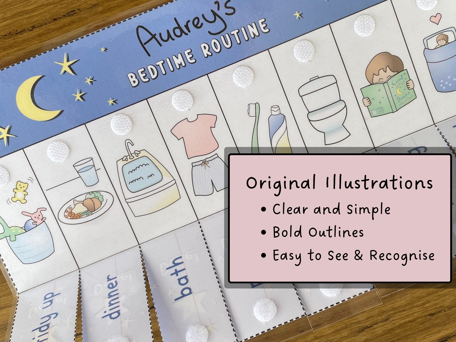 Bedtime Routine Chart Printable Folding / Flip Chart : kids - Etsy España