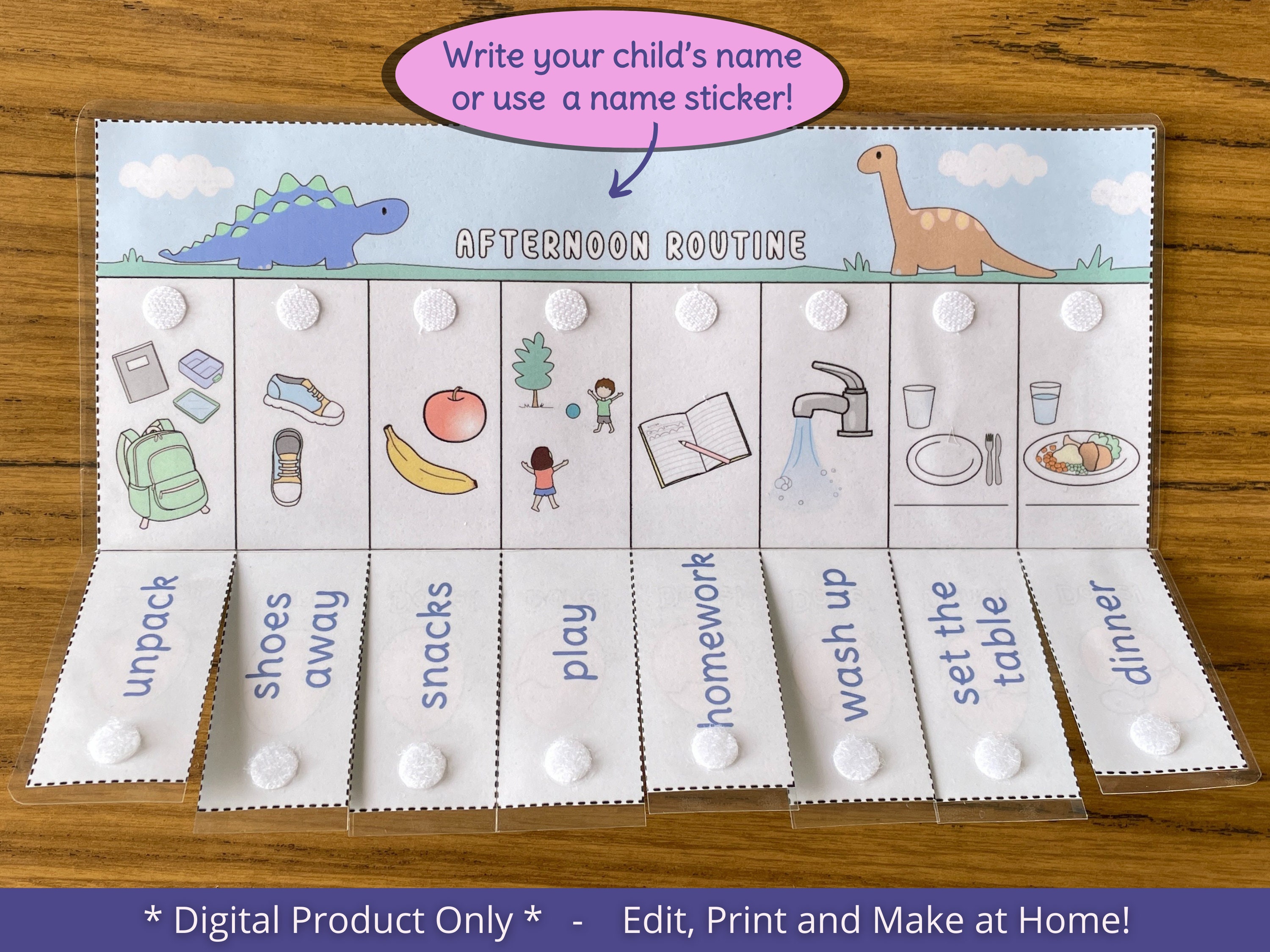 After School Routine Chart, Printable Folding Flip Chart, Daily After ...