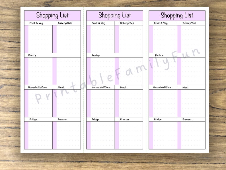 Grocery List Printable for Fridge: Simple Grocery Shopping - Etsy