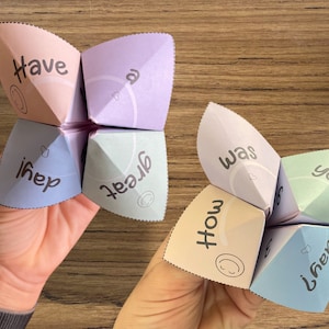 Editable Cootie Catcher Template, Paper Toy, Printable Games for Kids ...