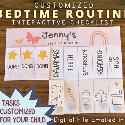 Sliding Routine Chart Chore Chart Daily Checklist Kids - Etsy Australia